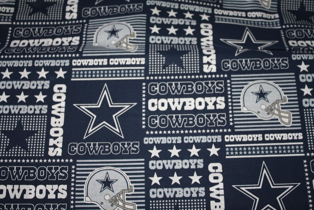 Dallas Cowboys Cotton Fabric Material Checkered Helmets Football ...