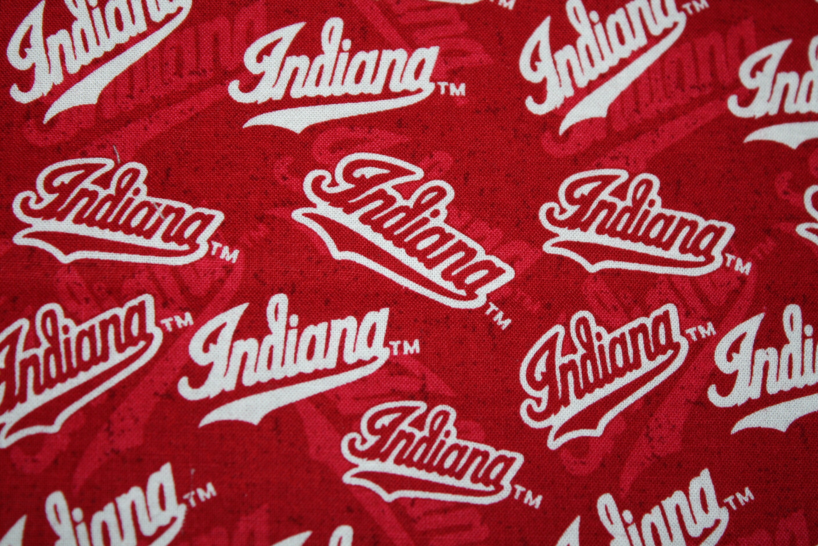 Indiana Hoosiers Cotton Fabric Material 1/4 Yard 9" X 44" Football ...