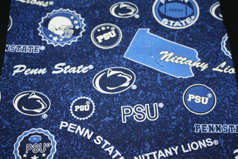 Penn State Cotton Fabric Material Nittany Lions 1/4 Yard 9" X 43" Blue ...