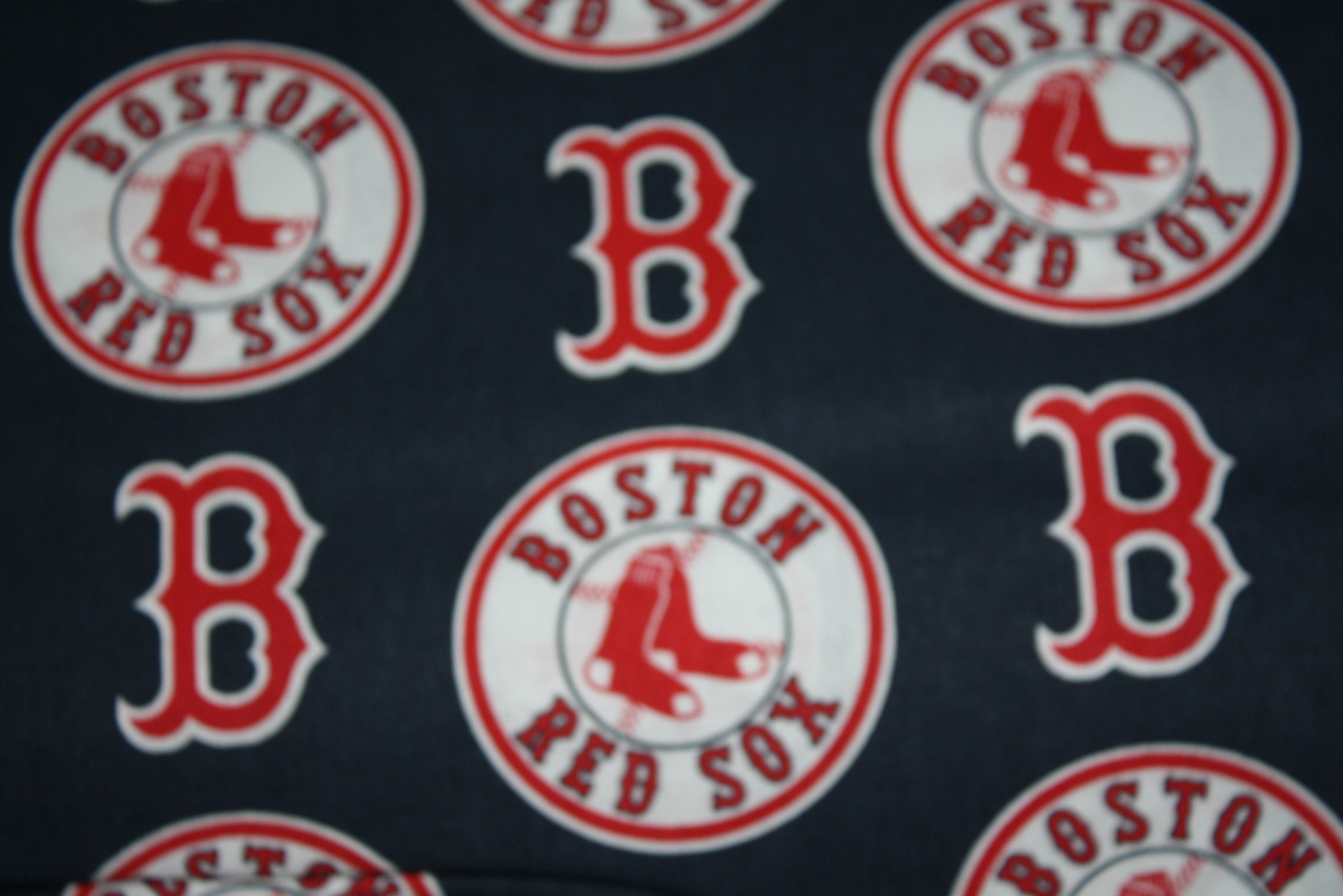 Boston Red Sox Cotton Fabric Material 1/4 Yard 9" X 57" Baseball ...
