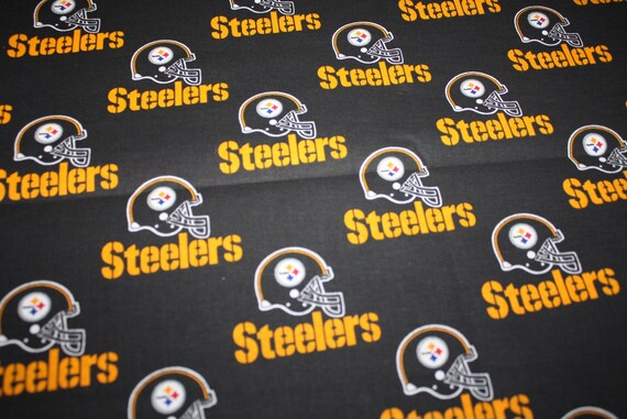 Pittsburgh Steelers Cotton Fabric Black Background 1/4 Yard - Etsy
