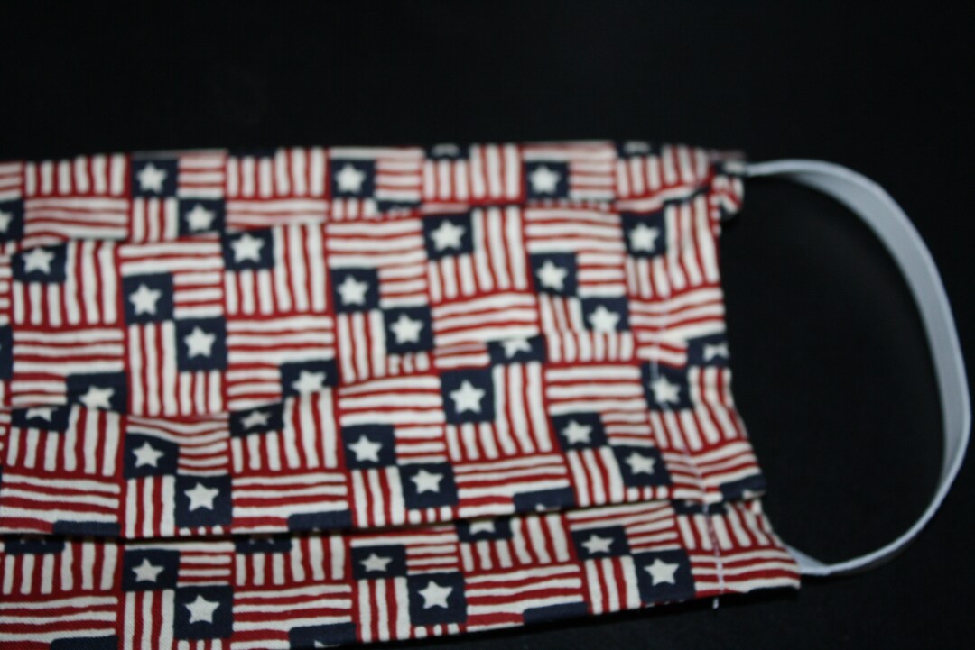 Americana Face Mask Memorial Day July 4th Washable Adult Filter Pocket ...