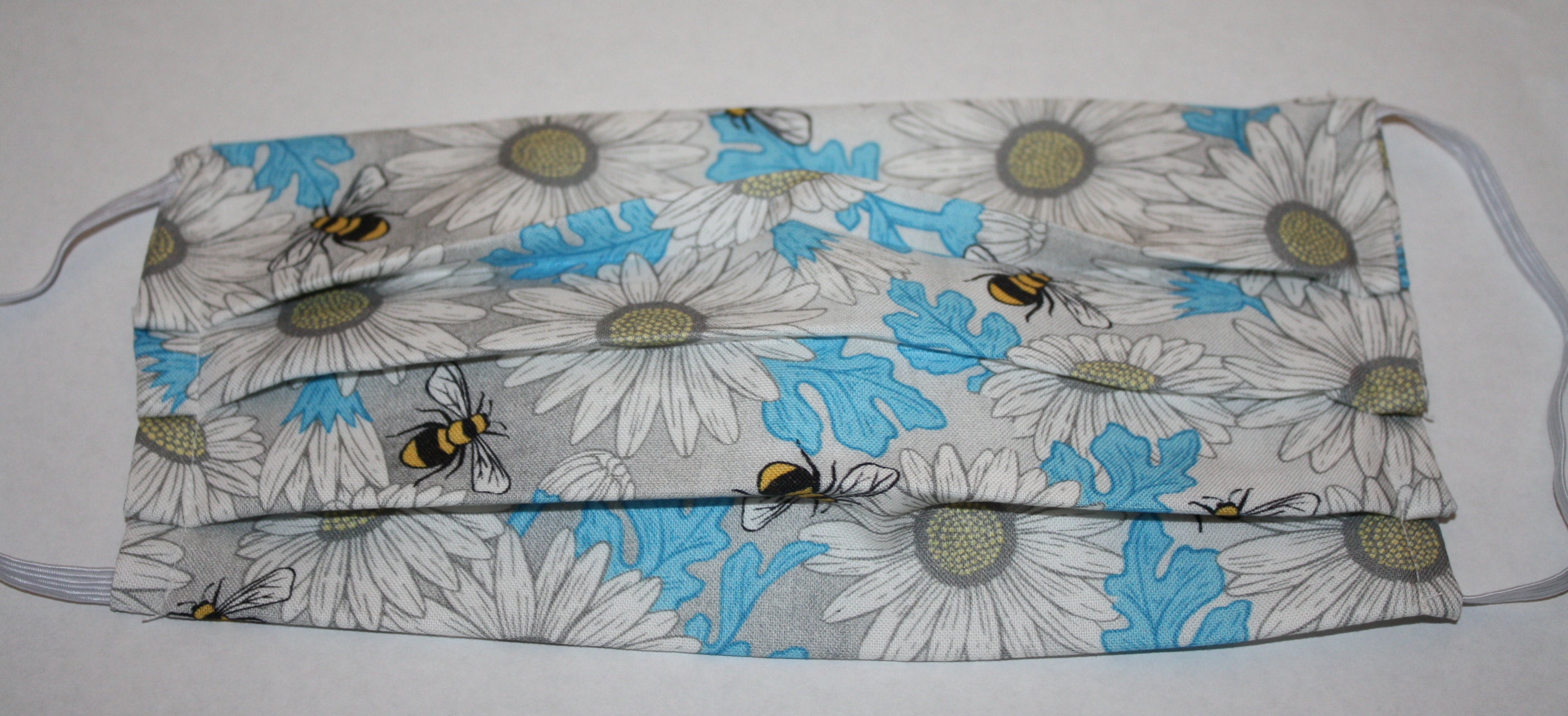 Honey Bee Face Mask Adult Size Daisy Floral W/ Bees Teacher - Etsy