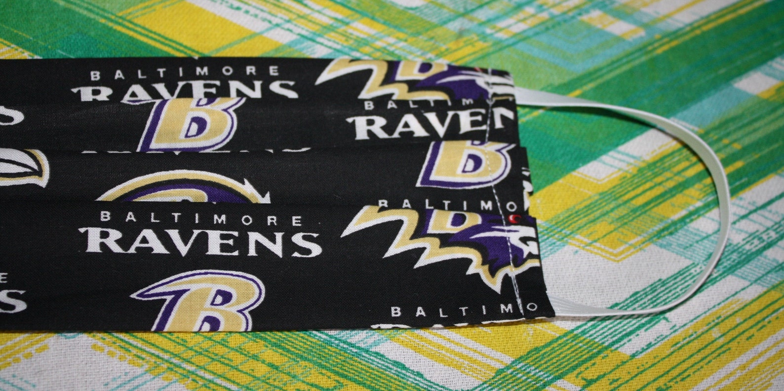 Baltimore Ravens Face Mask Cloth Fabric Adult Size Filter Pocket 2 ...