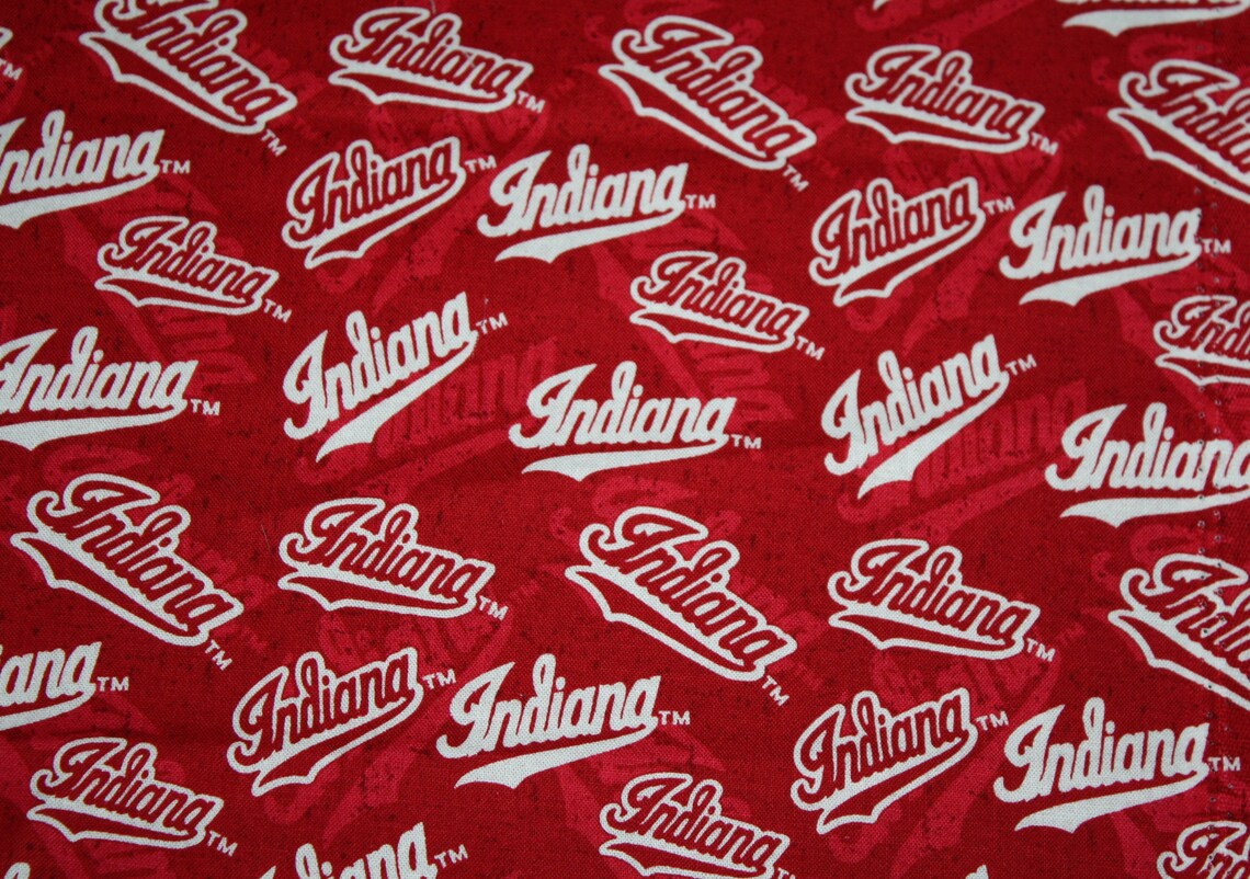 Indiana Hoosiers Cotton Fabric Material 1/4 Yard 9" X 44" Football ...