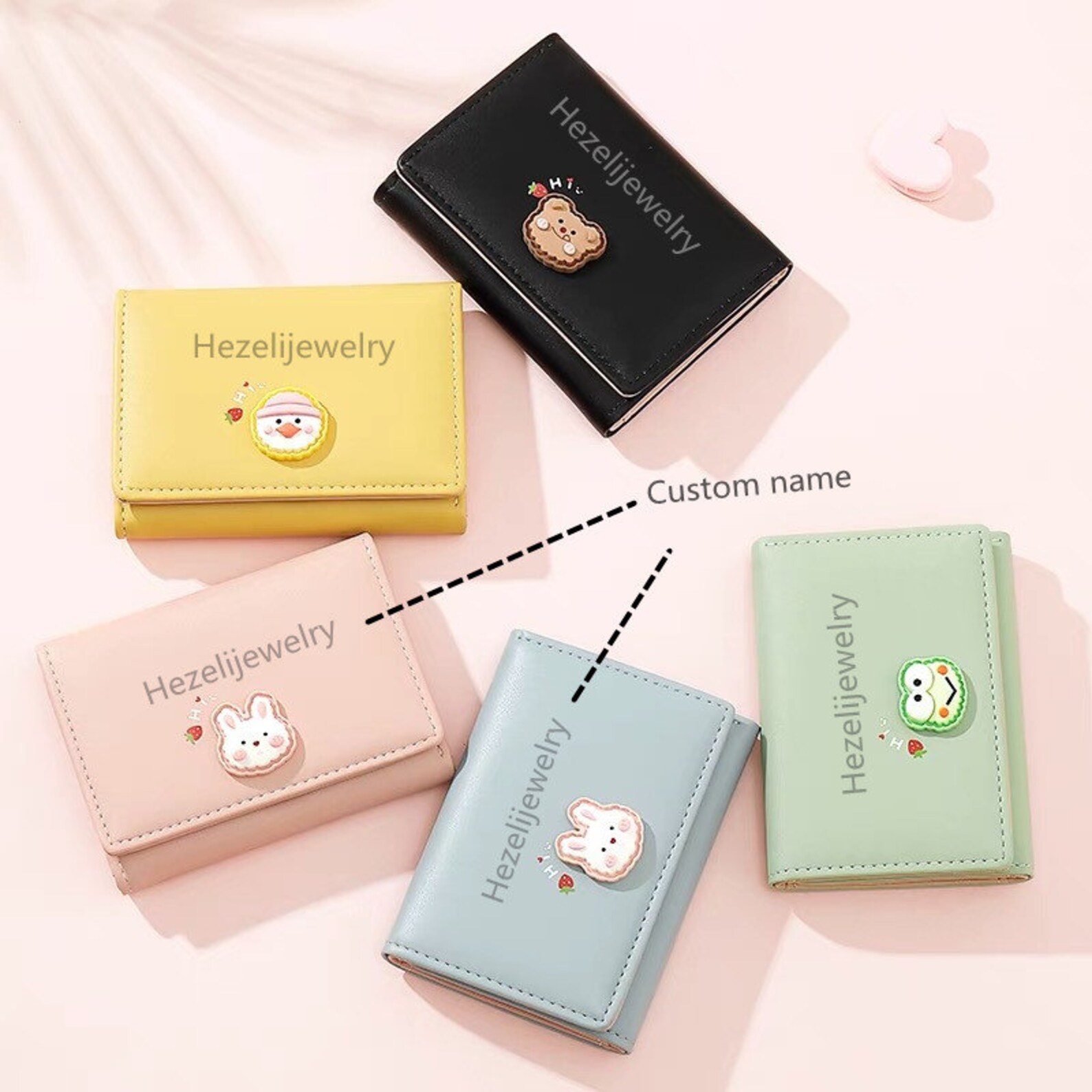 Kawaii Personalized Wallet/japanese Wallet Short Mini Wallet - Etsy