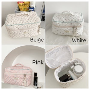 Personalised Simple Practical Flower Makeup Bag, Vintage Cosmetic ...