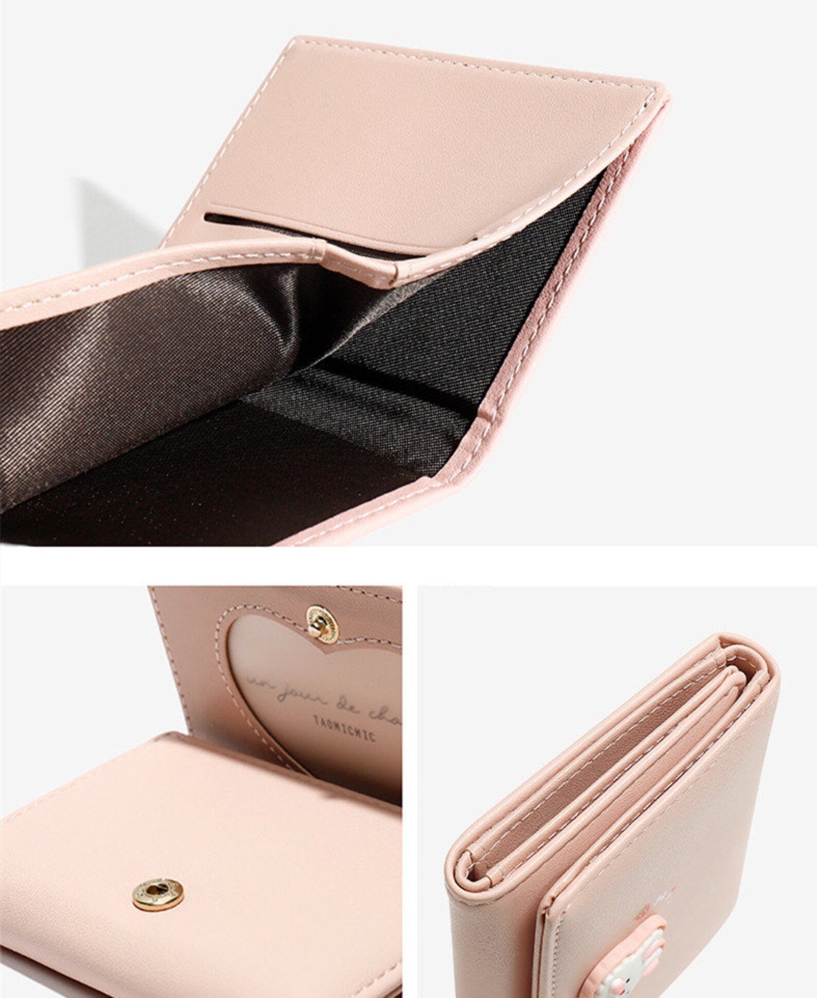 Personalized Wallet Cute Kawaii Pink Rabbit Wallet/animal - Etsy