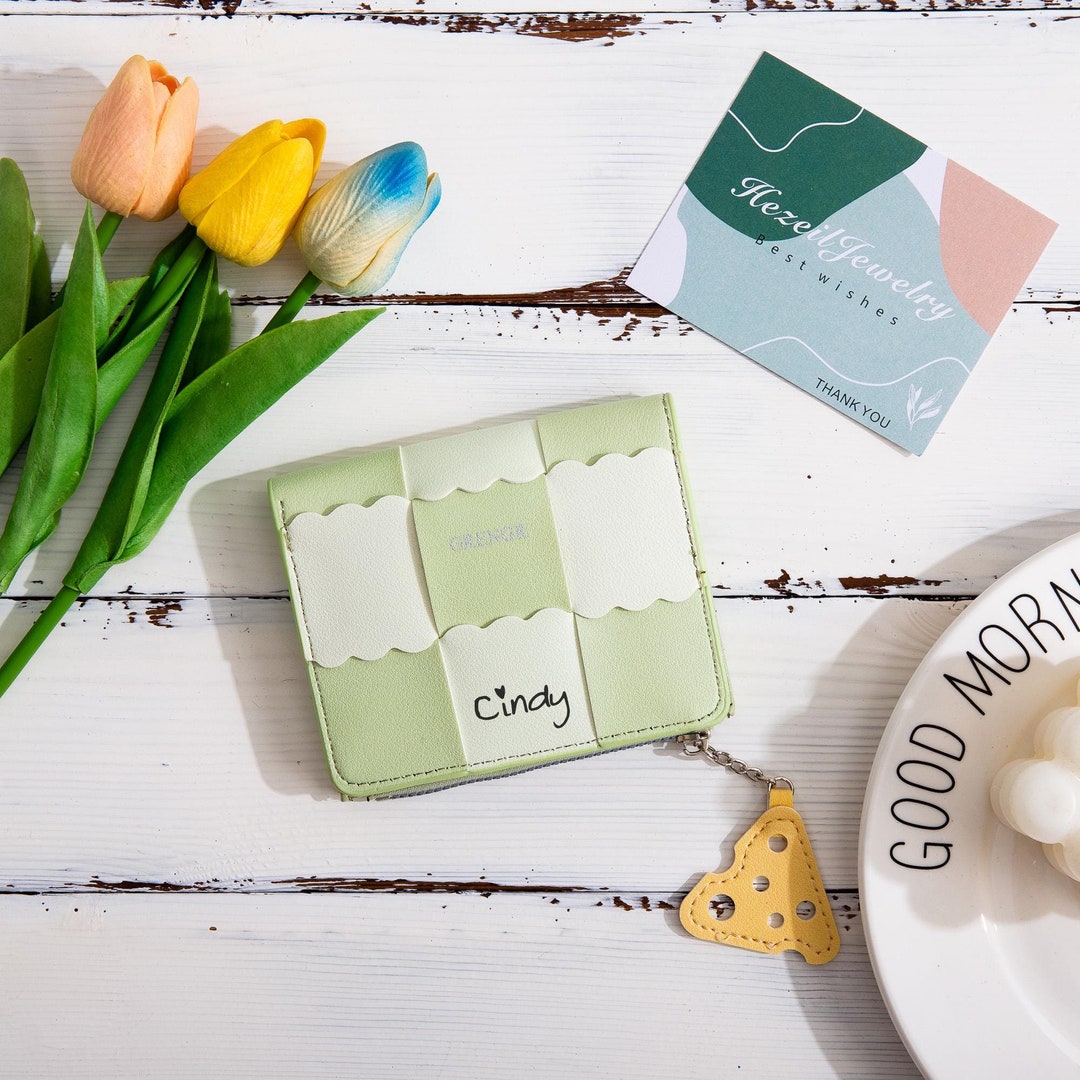 Kawaii Biscuit Weaving Wallet With Keychain,monogrammed Purse, Women's ...