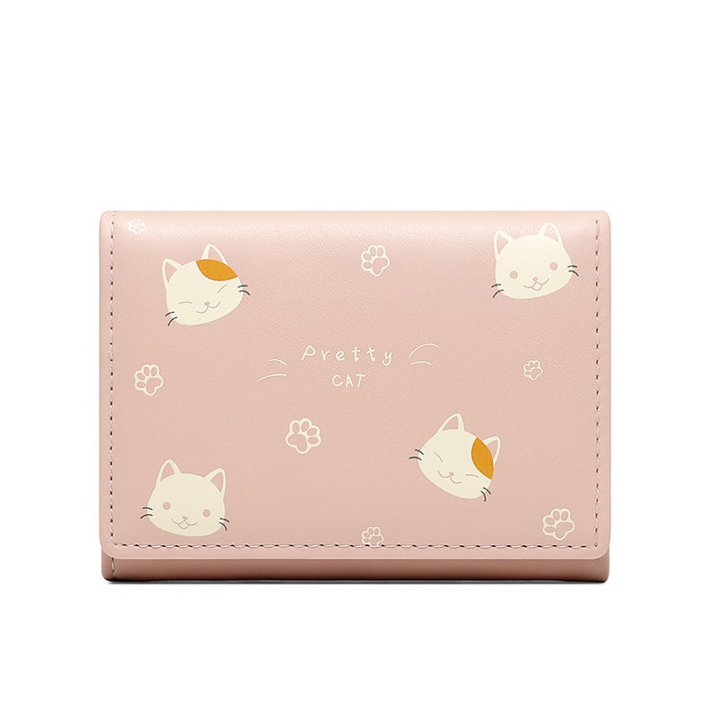 Personalized Wallet Kawaii Pretty Cat Cartoon Animal Short | Etsy