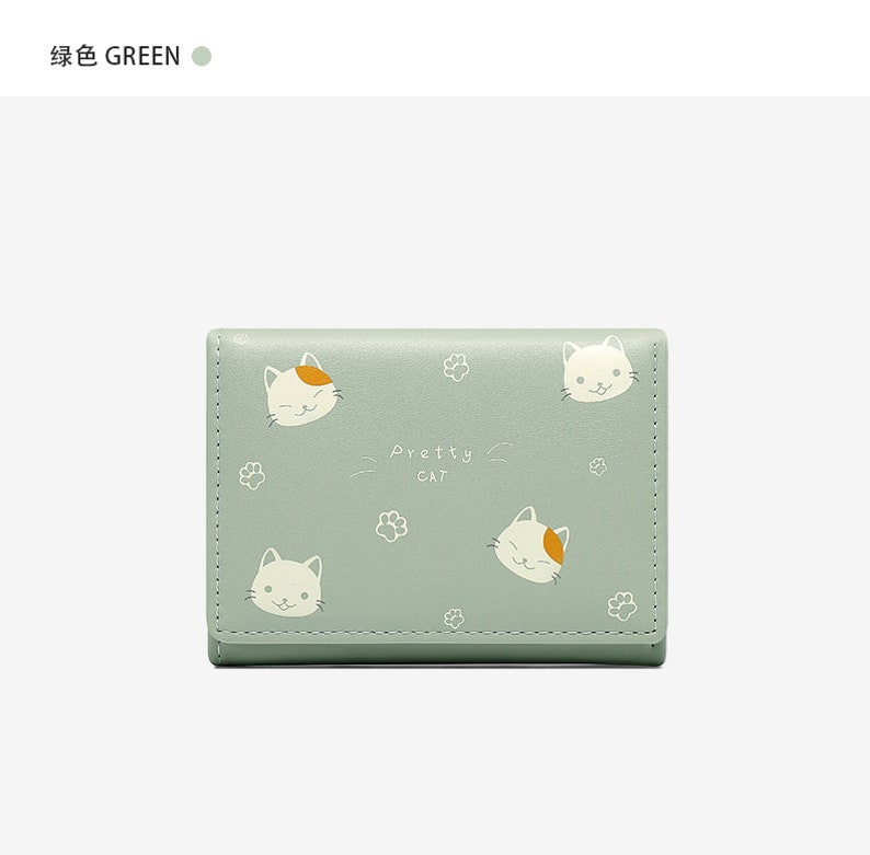 Personalized Wallet Kawaii Pretty Cat Cartoon Animal Short | Etsy