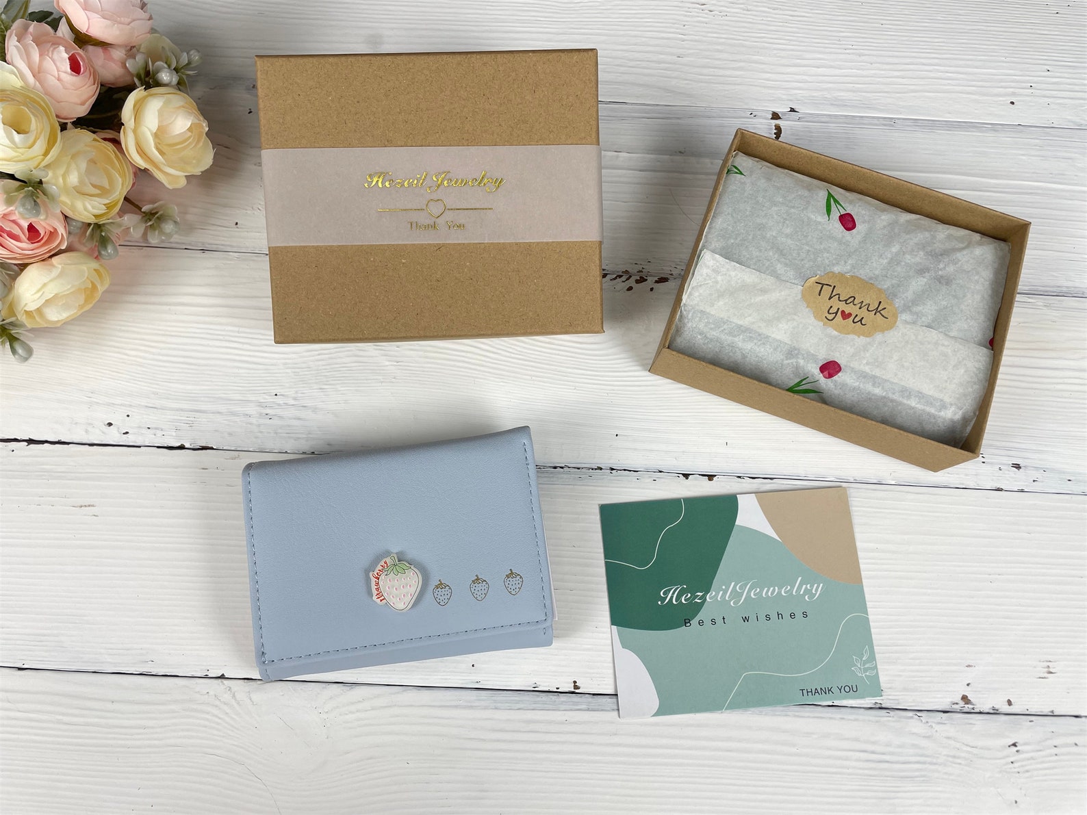 Kawaii Strawberry Wallet/personalized Wallet/japanese Wallet - Etsy