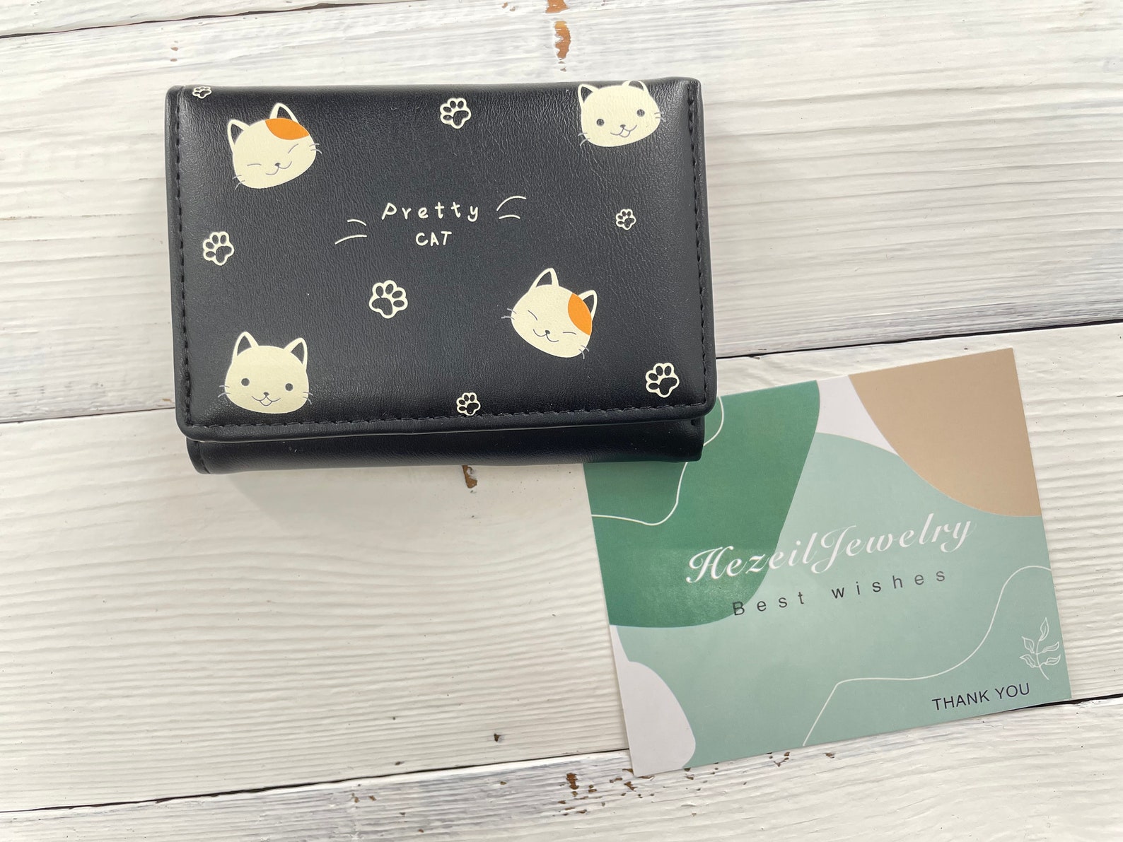 Personalized Wallet Kawaii Pretty Cat Cartoon Animal Short - Etsy