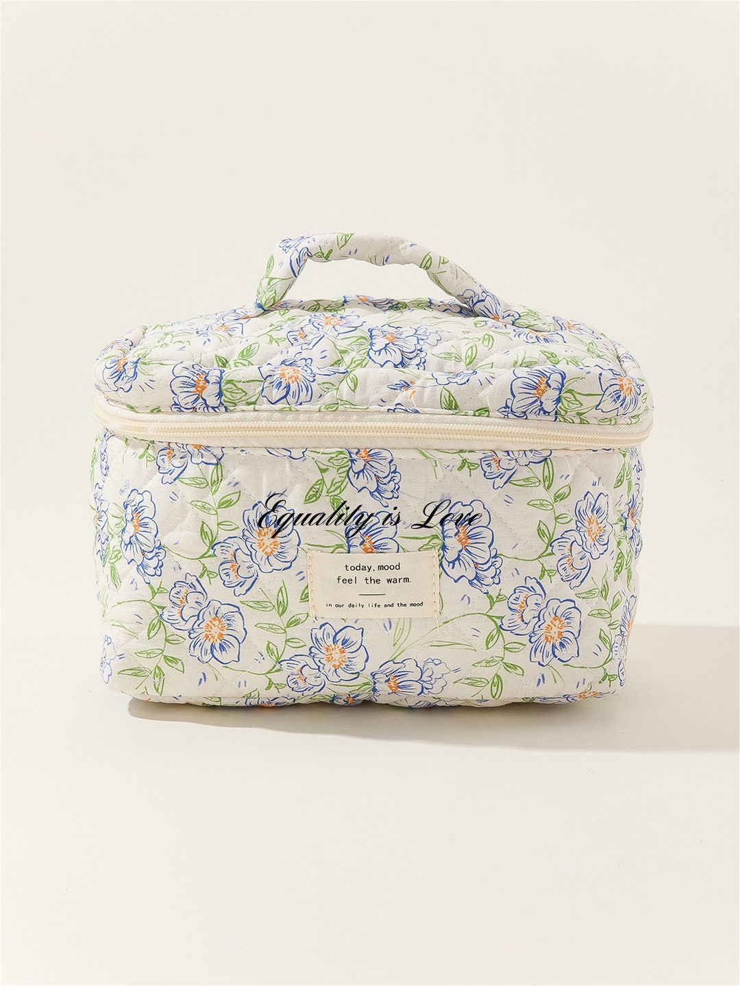 Personalised Simple Practical Flower Makeup Bag, Vintage Cosmetic ...