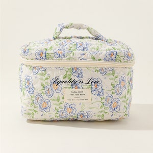 Personalised Simple Practical Flower Makeup Bag, Vintage Cosmetic ...