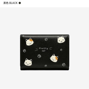 Personalized Wallet Kawaii Pretty Cat Cartoon Animal Short | Etsy