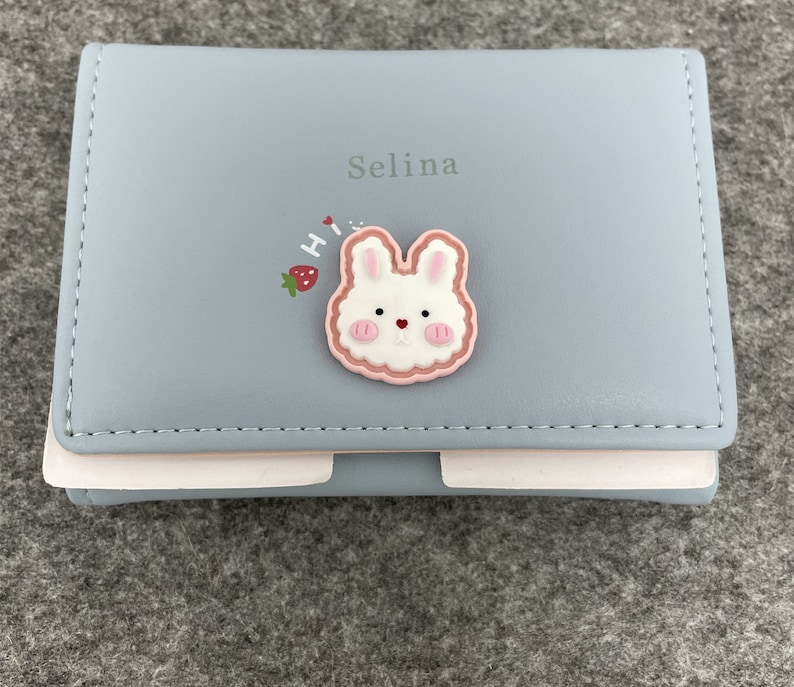 Personalized Wallet Cute Kawaii Pink Rabbit Wallet/animal - Etsy