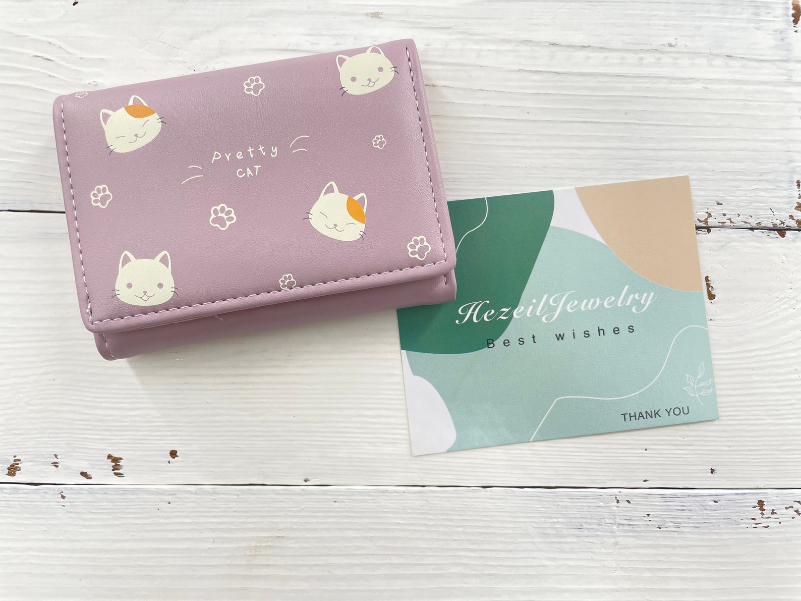 Personalized Wallet Kawaii Pretty Cat Cartoon Animal Short - Etsy