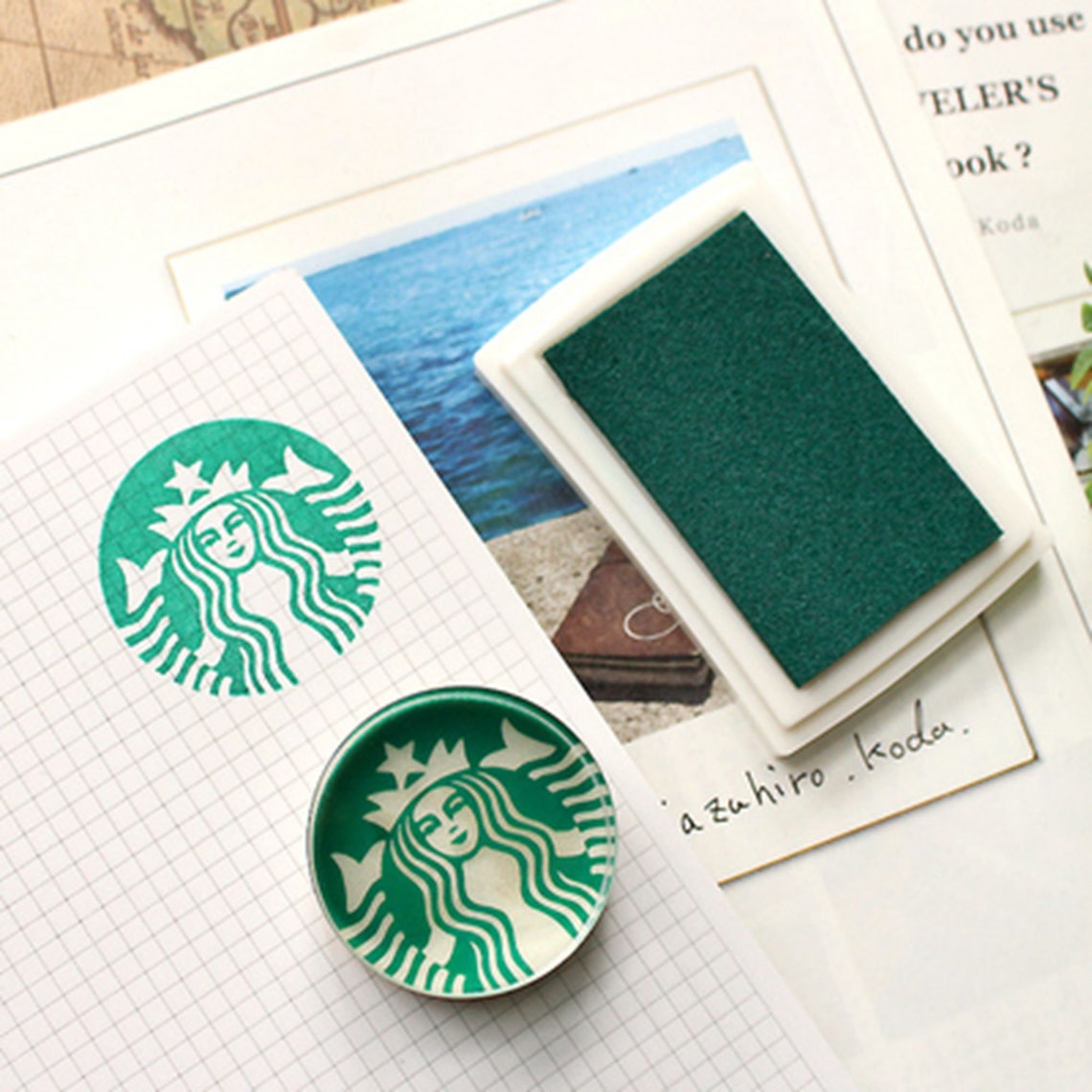 Starbucks Stamp Starbucks Stickers Starbucks bookmark - Etsy España