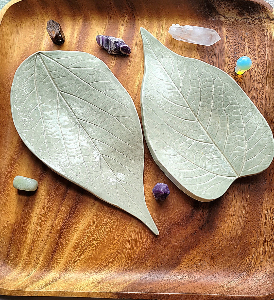 Nature Design Leaf Tray Ring Dish Spoon Rest Trinket Dish Tea Bag Rest ...