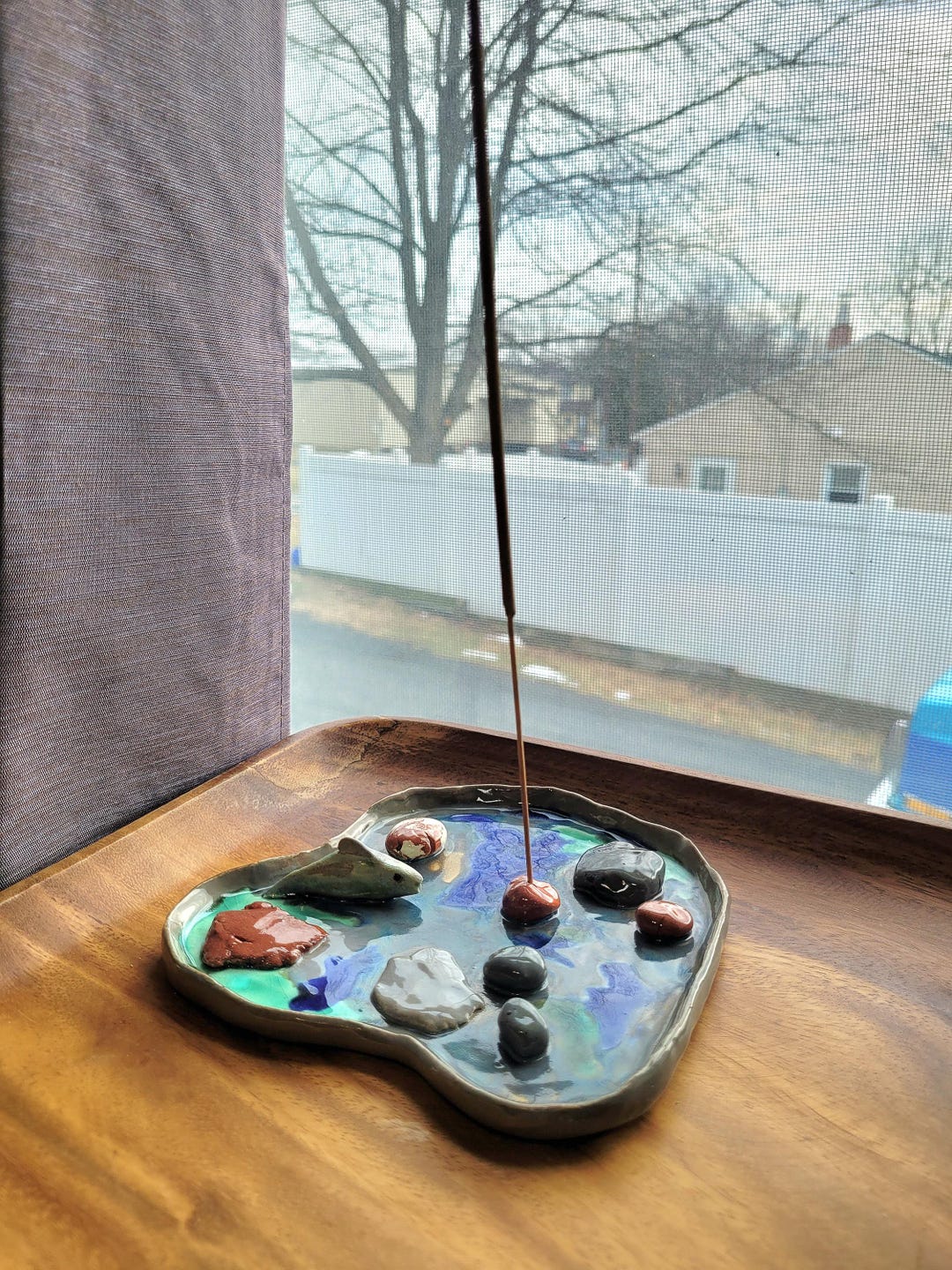 Ceramic Fish Pond: Pollinator Watering Station, Incense Holder - Etsy