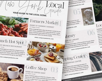 Real Estate Local Guide Flyer Template. Luxury Local Scene. Around the ...