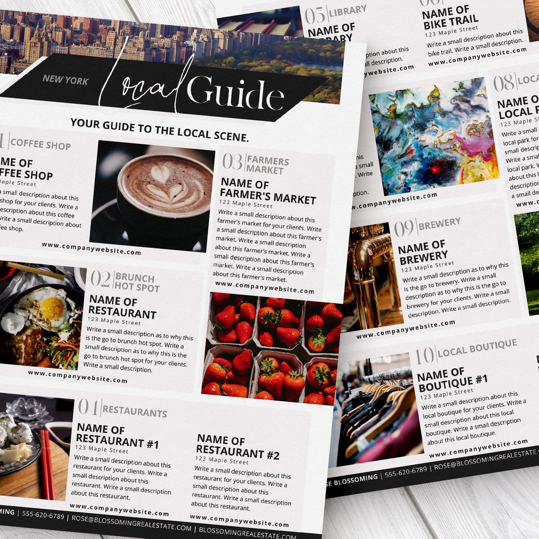 Local Guide Handout to Help Home Buyers Find the Gem Locations in Their ...