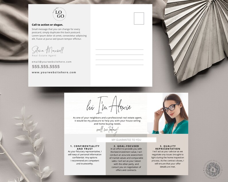 Self Promotion Real Estate Postcard to Get Potential Clients - Etsy