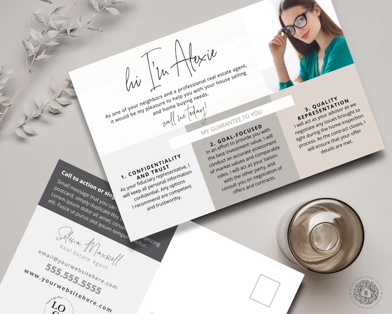 Self Promotion Real Estate Postcard to Get Potential Clients - Etsy