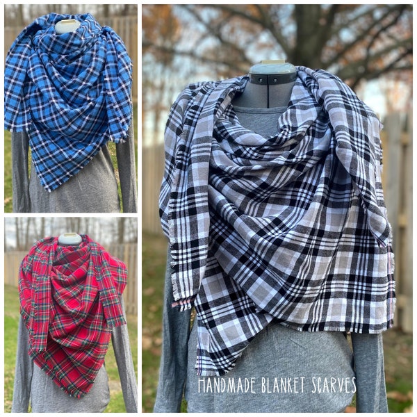 Plaid Flannel Scarf - Etsy