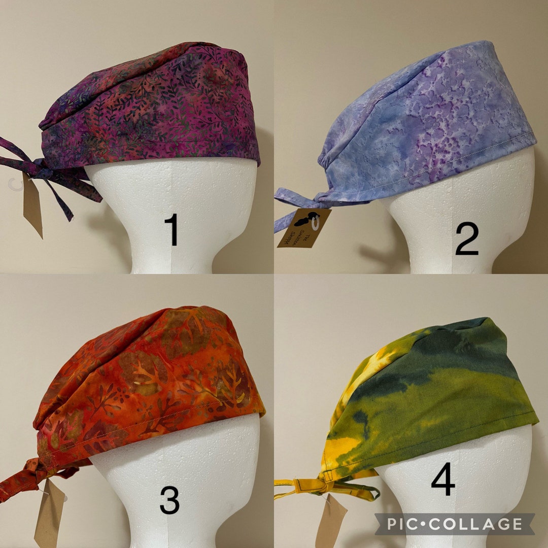 Batik Scrub Caps - Etsy