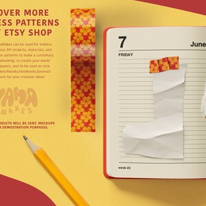 Yellow Heart Seamless Pattern for DIY Projects Yellow Heart Pattern for ...