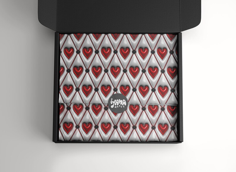 Puffy Royal Diamond Heart Seamless Pattern for DIY Projects Puffy ...