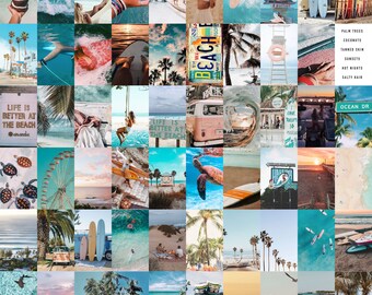 Beachy Aesthetic Wall Collage Kit digital Download 60pcs - Etsy