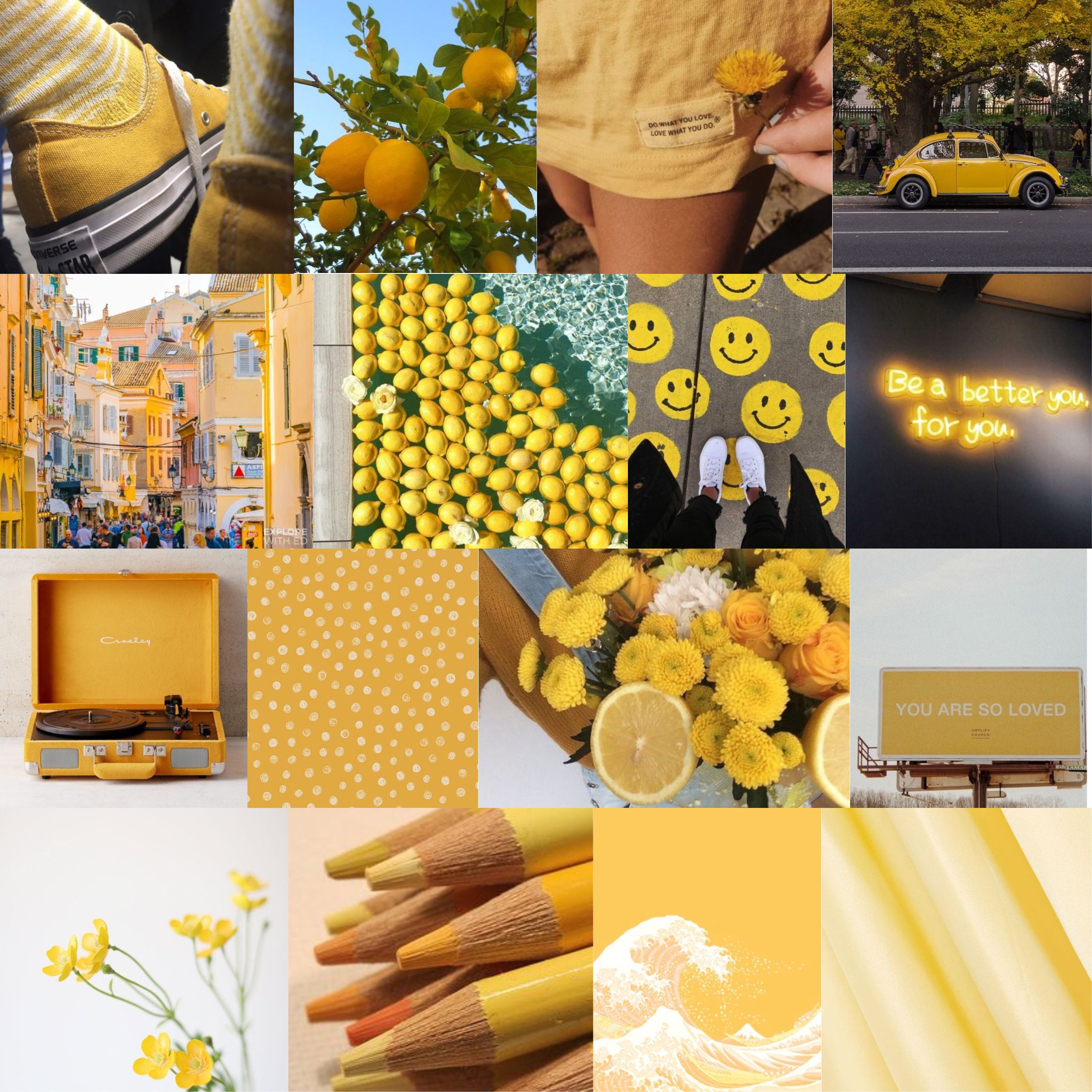 Yellow Photo Collage Kit - Etsy