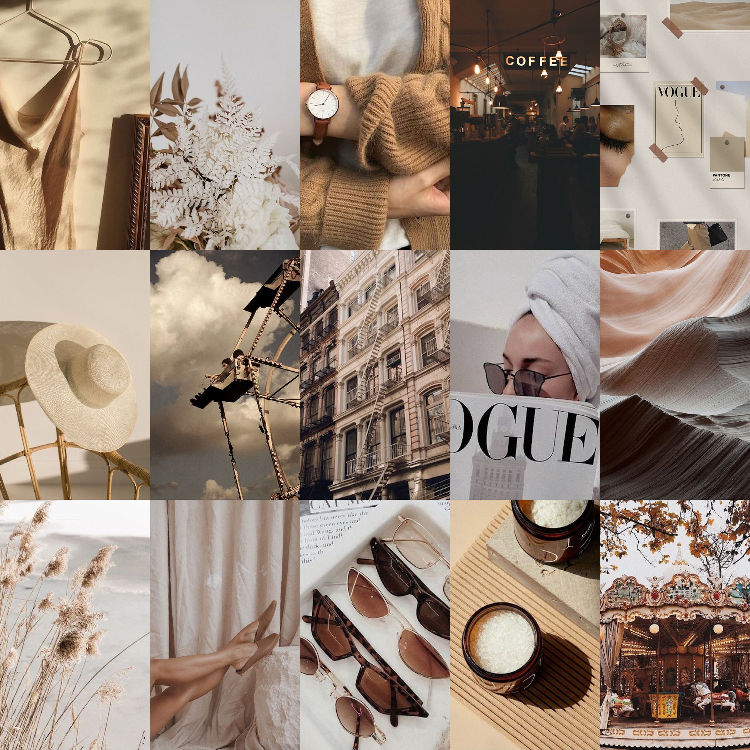 Neutral/beige Photo Collage Kit DIGITAL - Etsy