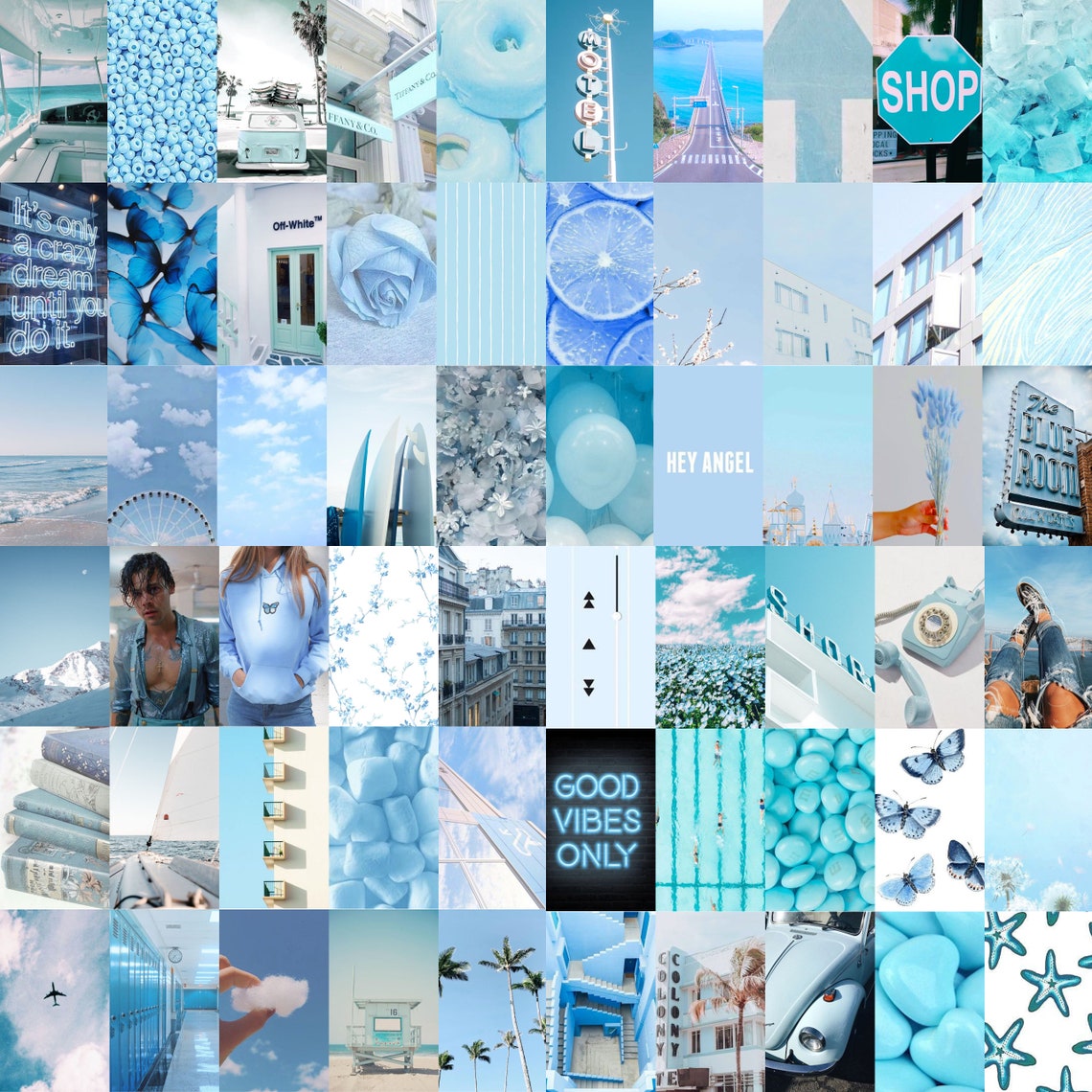 Light Blue Photo Collage Kit - Etsy