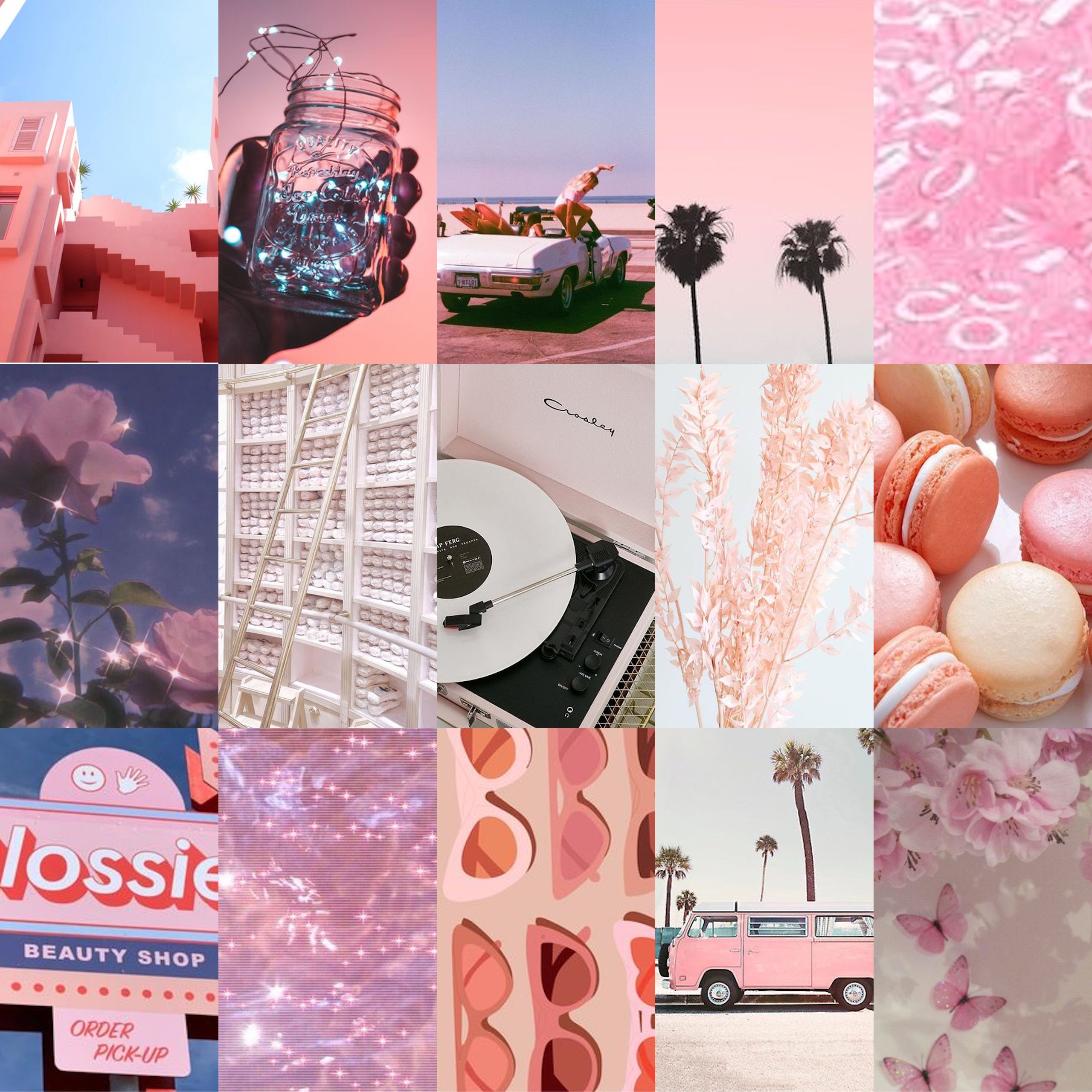 Pretty Pink Photo Collage Kit | Etsy