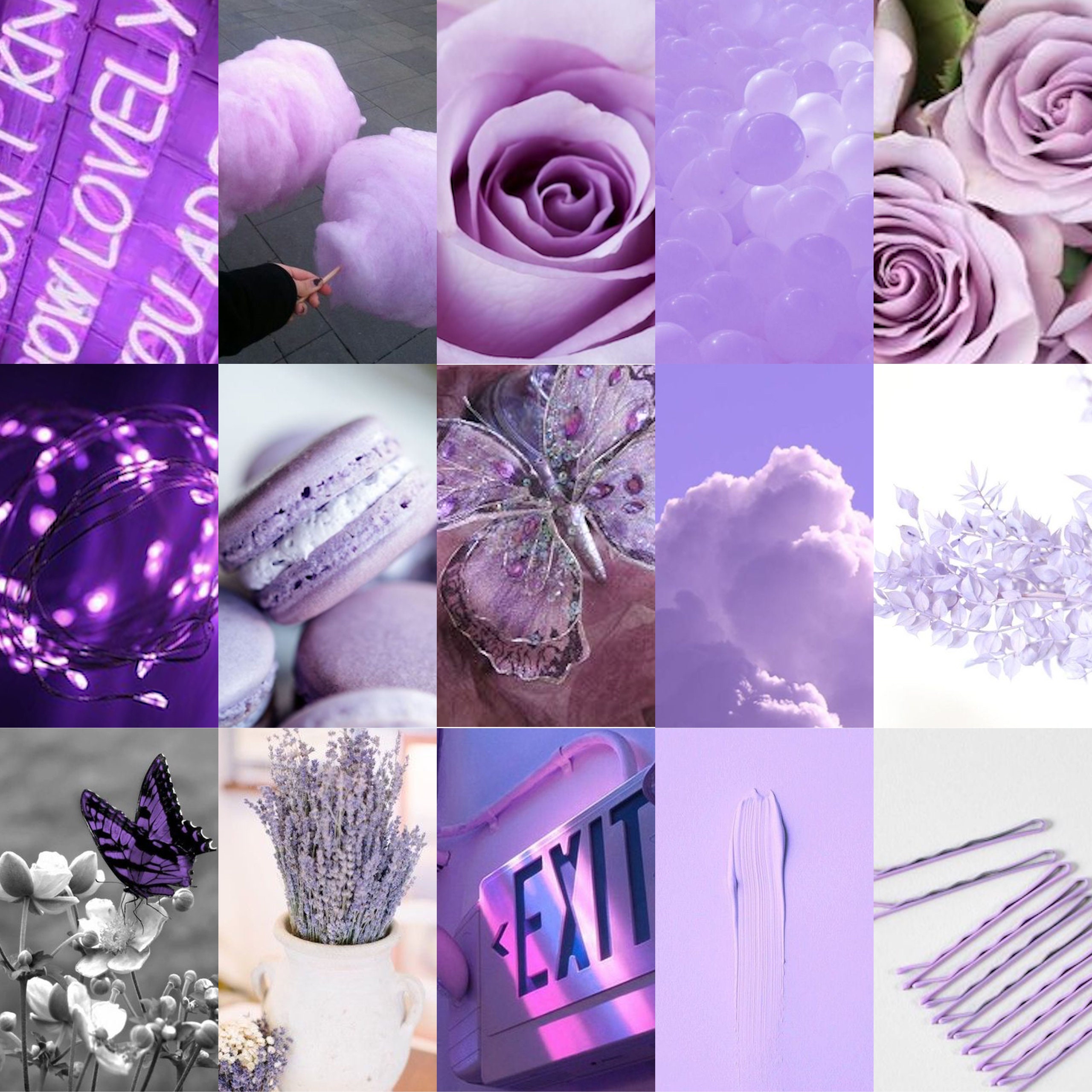 Lavender Photo Collage Kit - Etsy