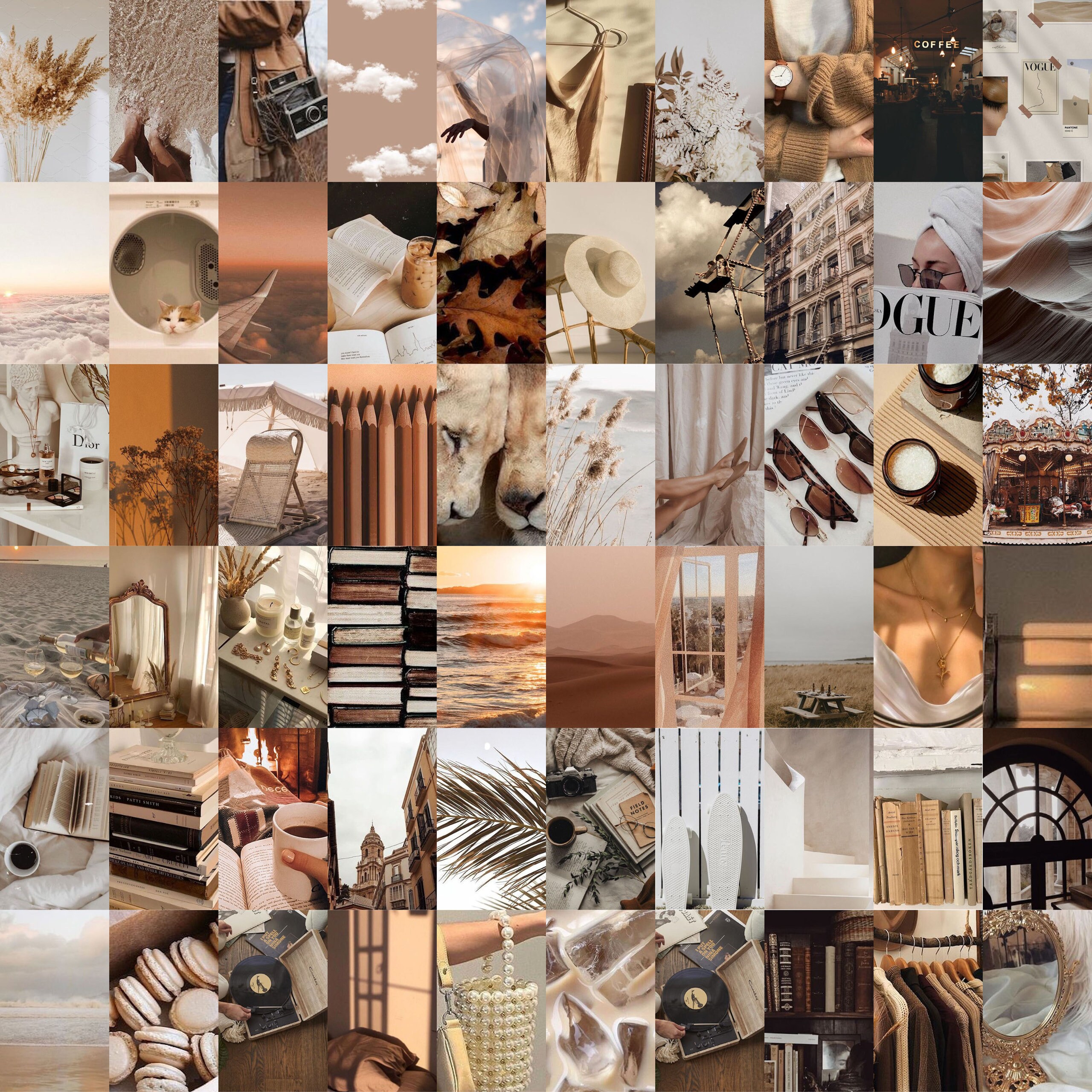 Neutral/beige Photo Collage Kit DIGITAL - Etsy