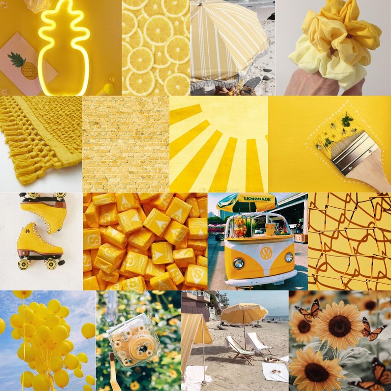 Yellow Photo Collage Kit - Etsy