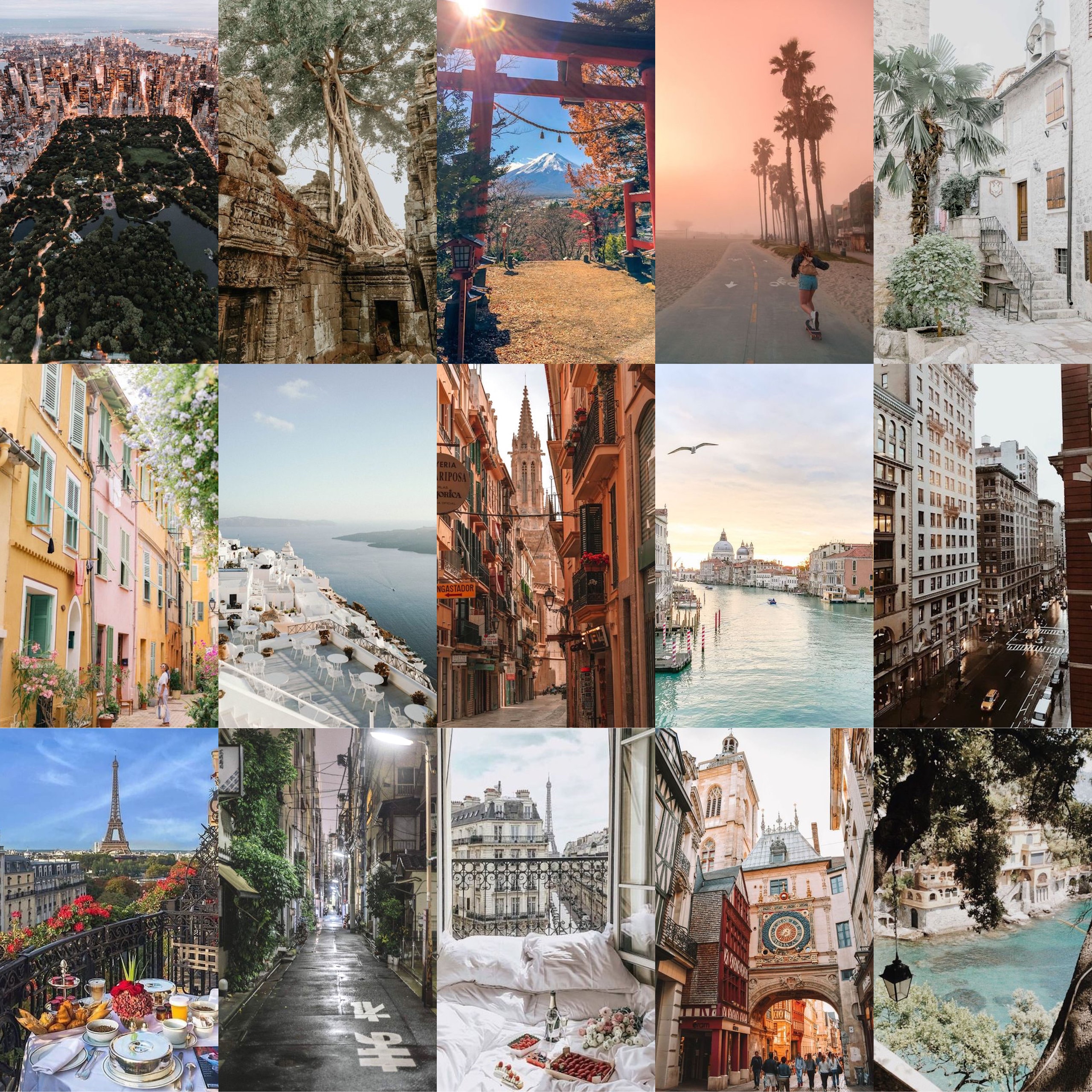 Travel Aesthetic Photo Collage Kit DIGITAL - Etsy