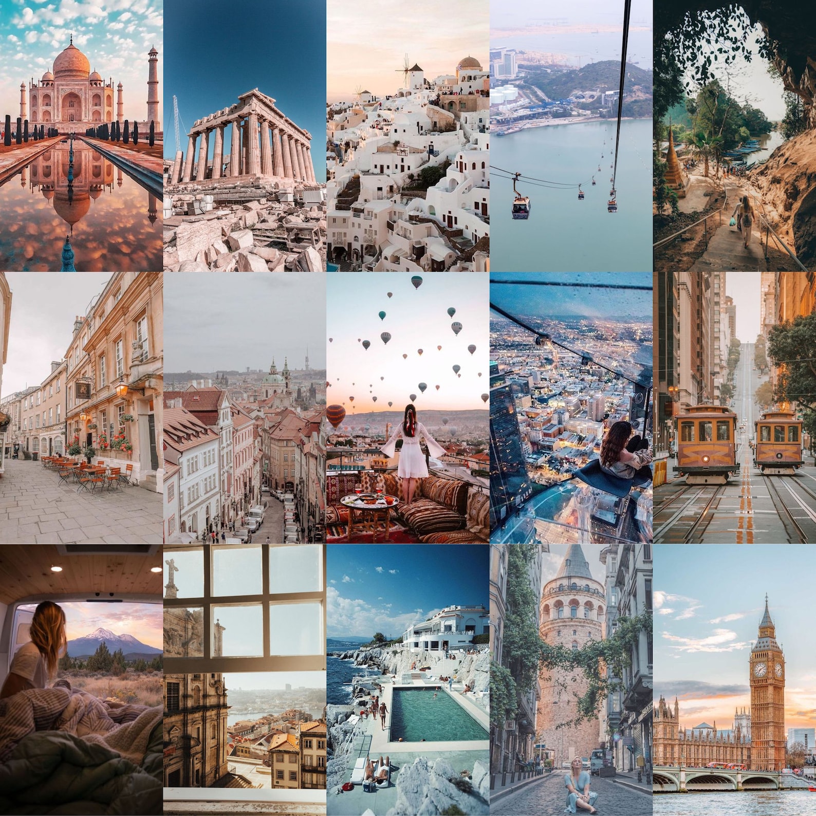 Reise ästhetische Foto Collage Kit - Etsy.de