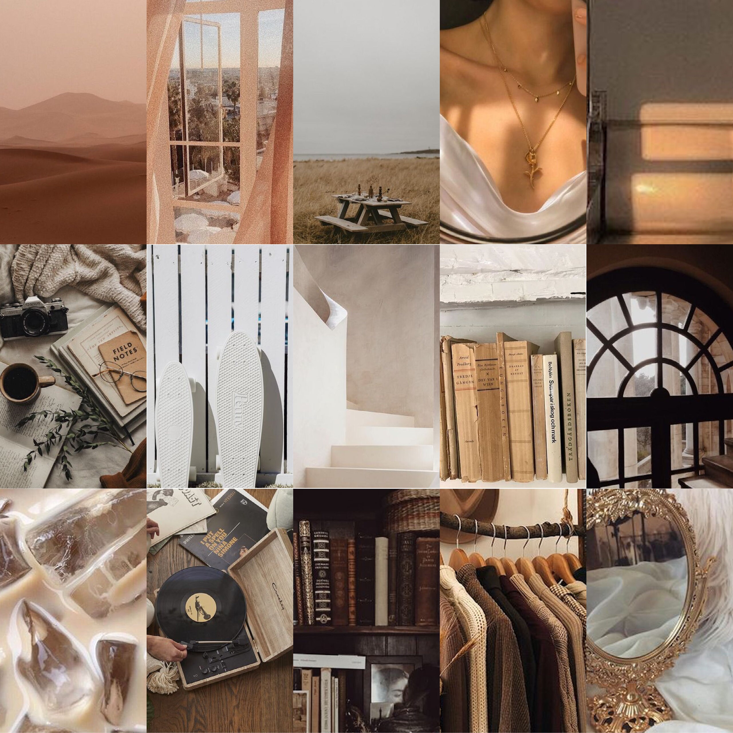 Neutral/beige Photo Collage Kit DIGITAL - Etsy
