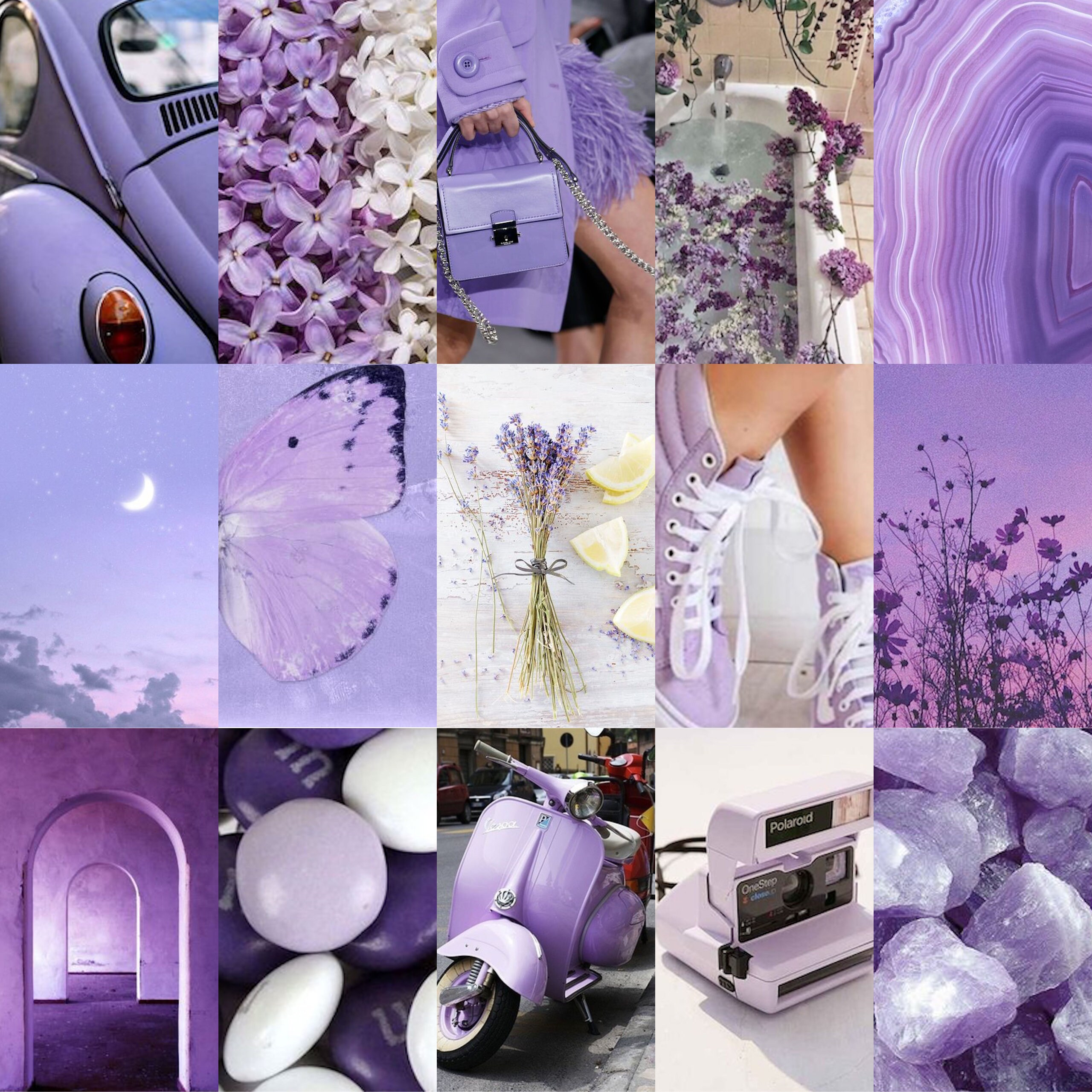 Lavender Photo Collage Kit - Etsy
