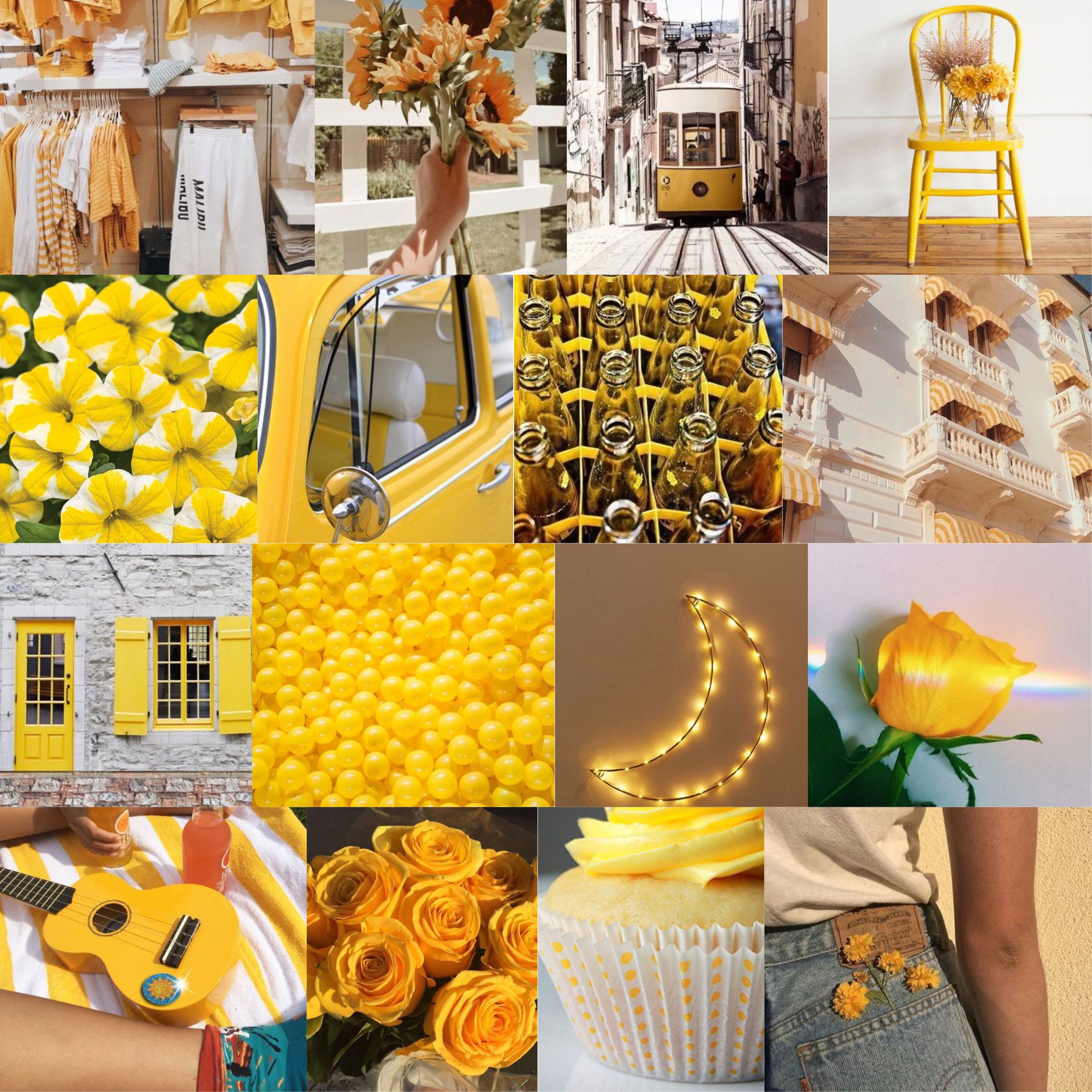 Yellow Photo Collage Kit - Etsy