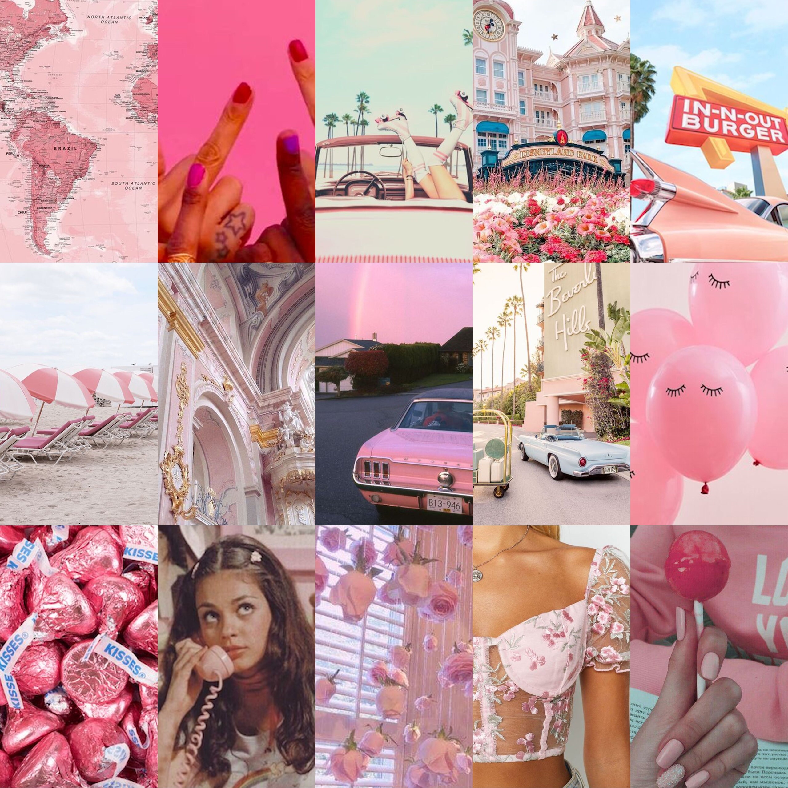 Pretty Pink Photo Collage Kit DIGITAL - Etsy