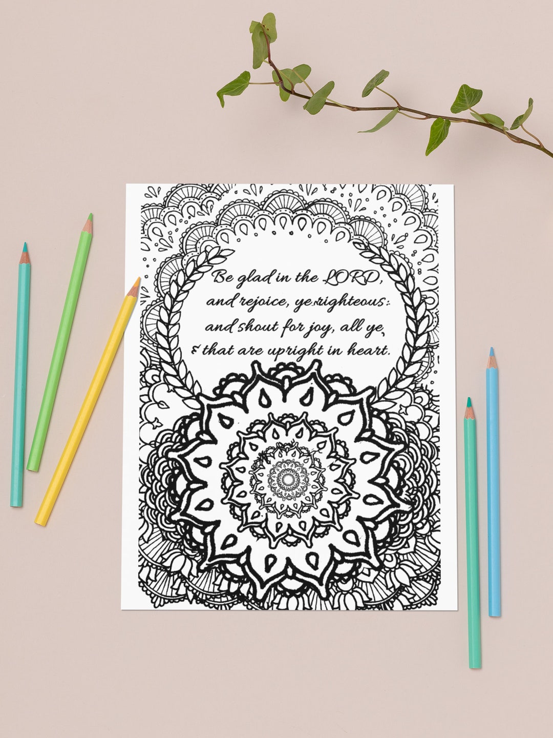 Bible Verse Coloring Page, Printable Instant Download, Christian ...