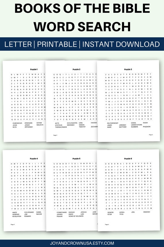 Bible Word Search Puzzles Books