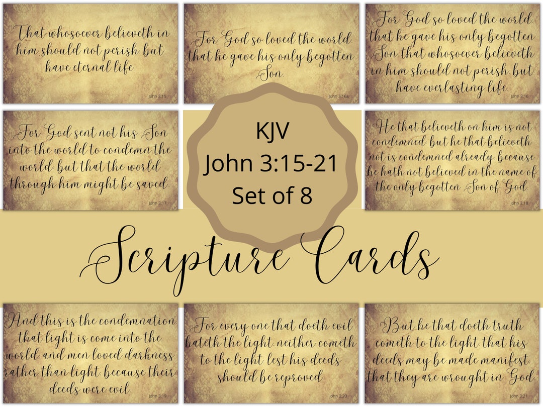 KJV Printable Bible Verse Cards for Junk Journals - Etsy
